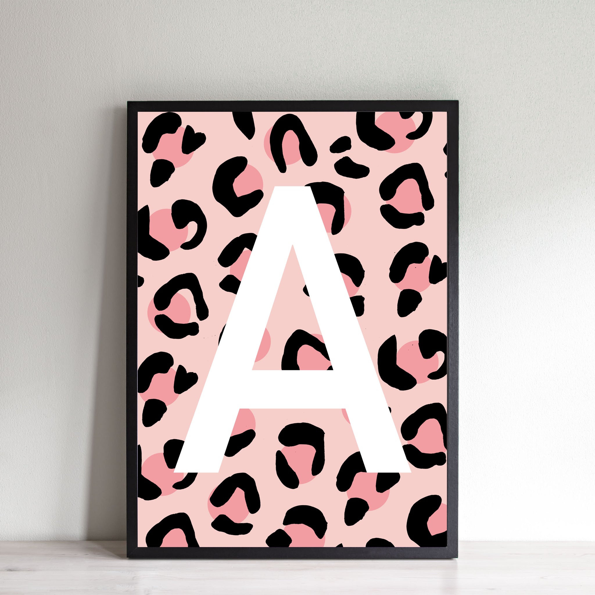The Letter A In Pink Cheetah Print Cool Letter K Initial Name Leopard